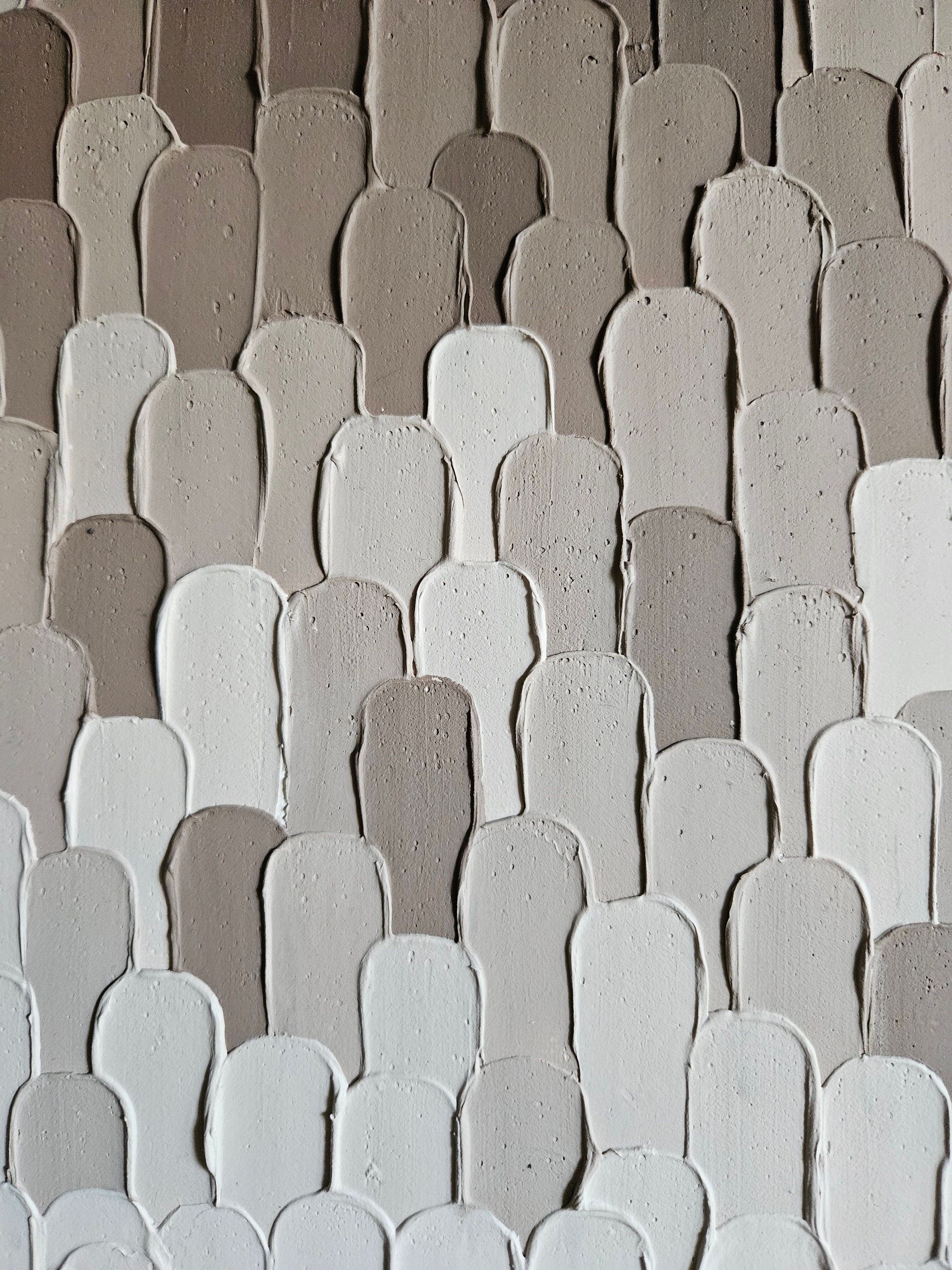 Handmade Impasto Texture Painting Neutral Tones Abstract Art 19x31 ...