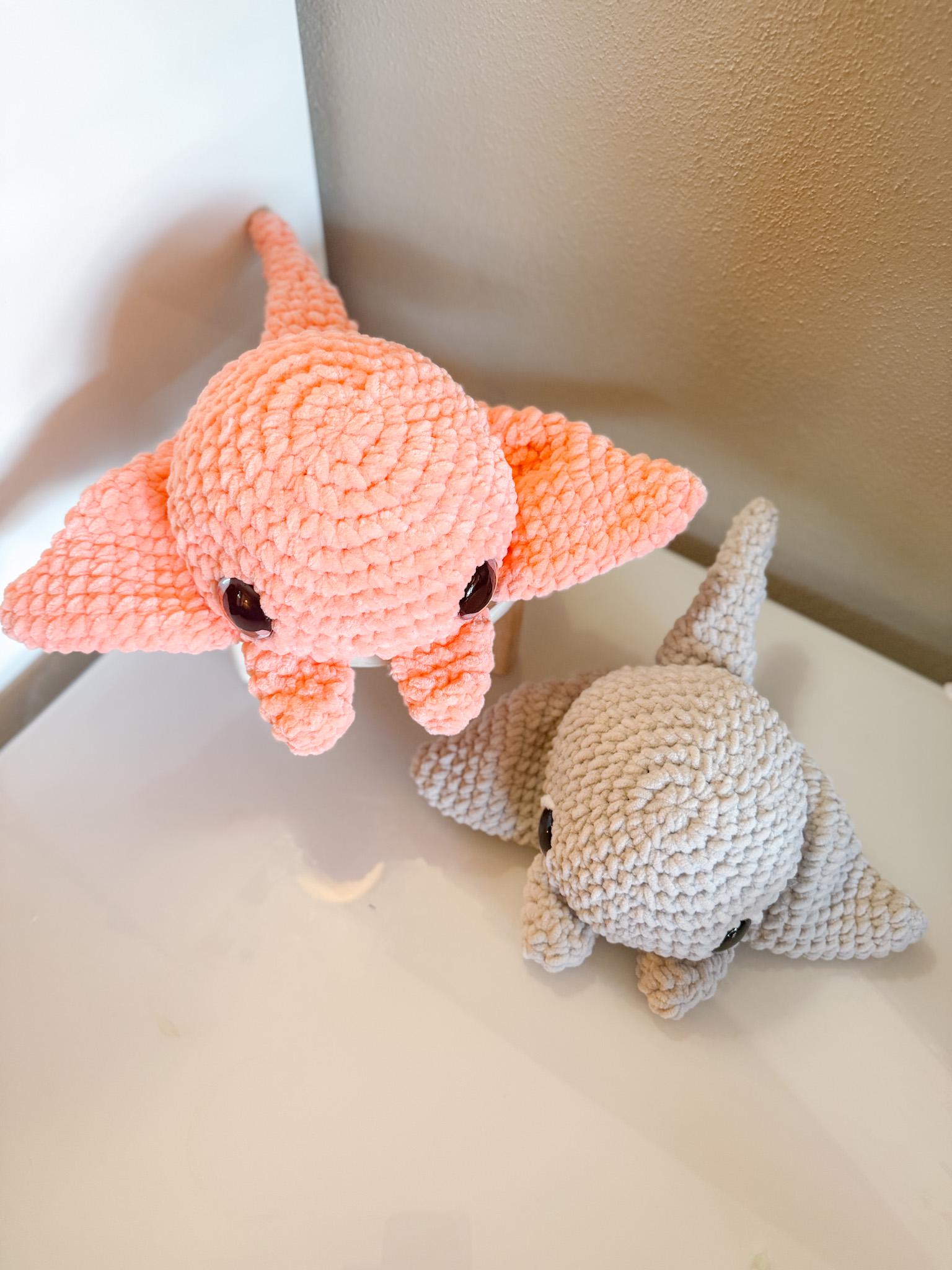 Stingray and Manta Ray Crochet Pattern, Beginner Friendly No-sew ...