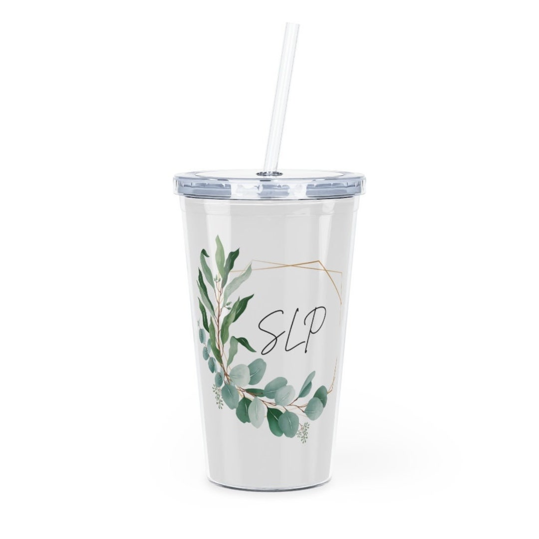 SLP Plastic Tumbler With Straw, Slp/grad Student Gifts, Speech Therapy ...