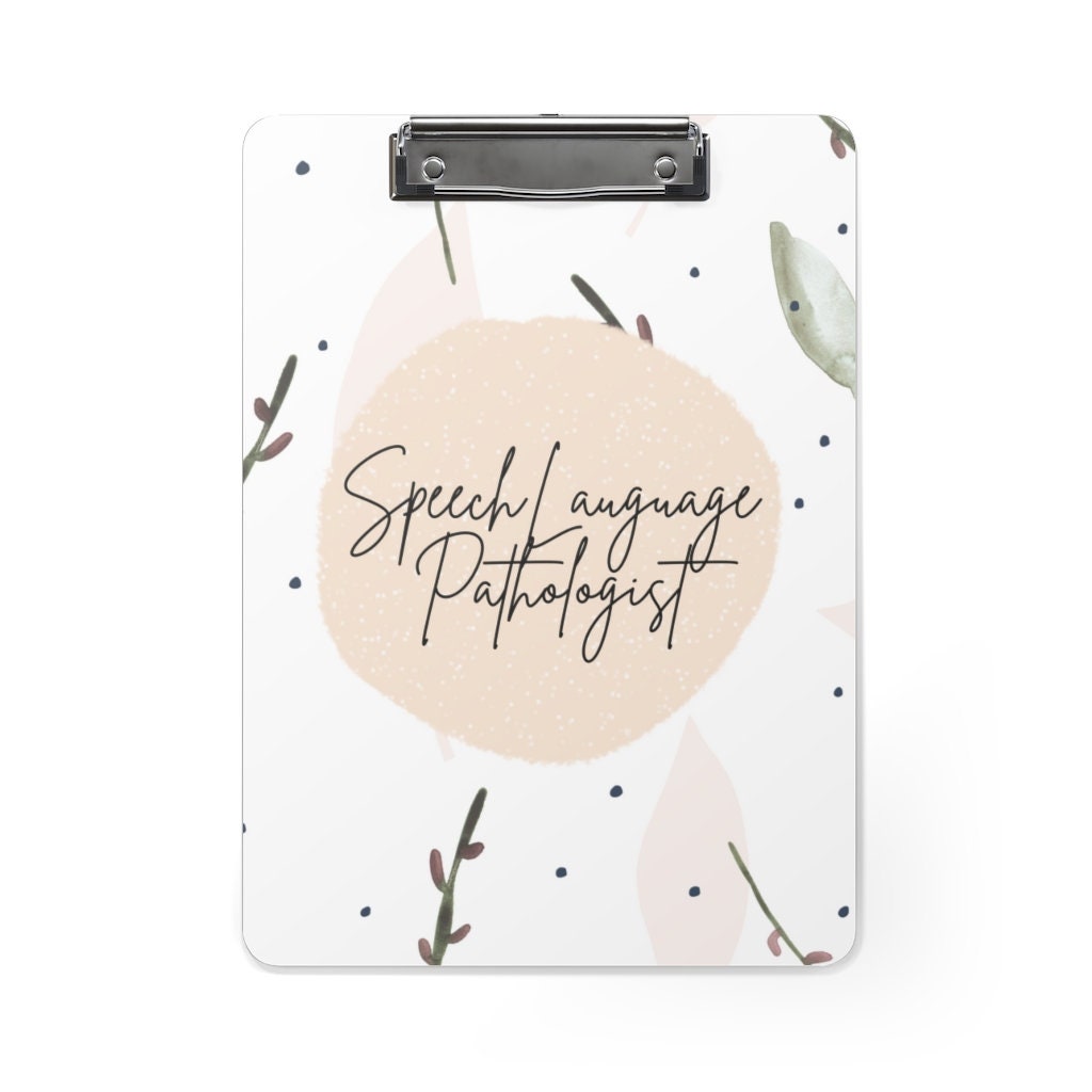 Clipboard for SLP Speech Language Pathologist Clipboard - Etsy