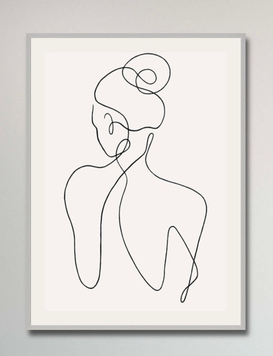 One Line Art Female print - Etsy