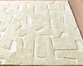 Premium Abstract Hand Tufted Woolen Designer Wool Tuft Rug 5X8 | Etsy