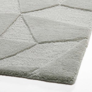 White/grey Hand Tufted Area Rug High Low Carpet 100% Woolen - Etsy