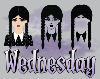 Wednesday Addams Svg , Addams Family Png ,wednesday Svg, Jenna Ortega ...