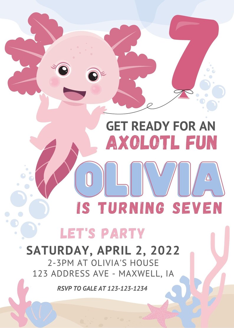 Girls Birthday Invitation - Etsy