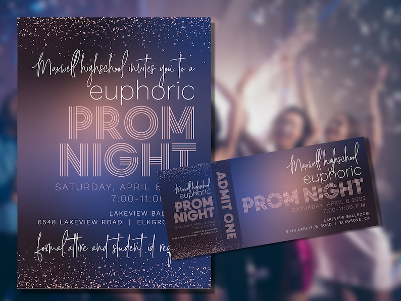 Euphoria Prom Invite and Ticket - Etsy