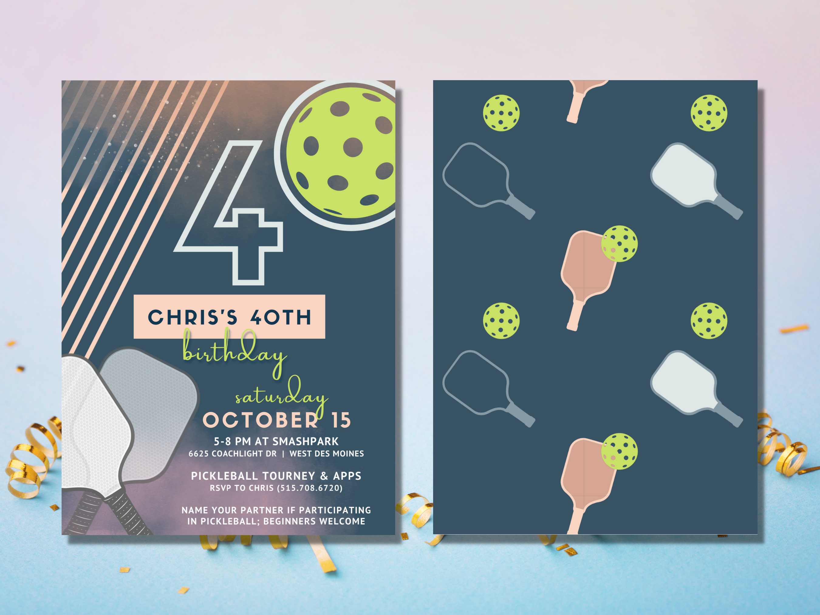 Pickleball Birthday Invitation - Etsy