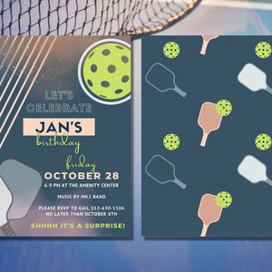 Pickleball Invite Party Template - Etsy Canada