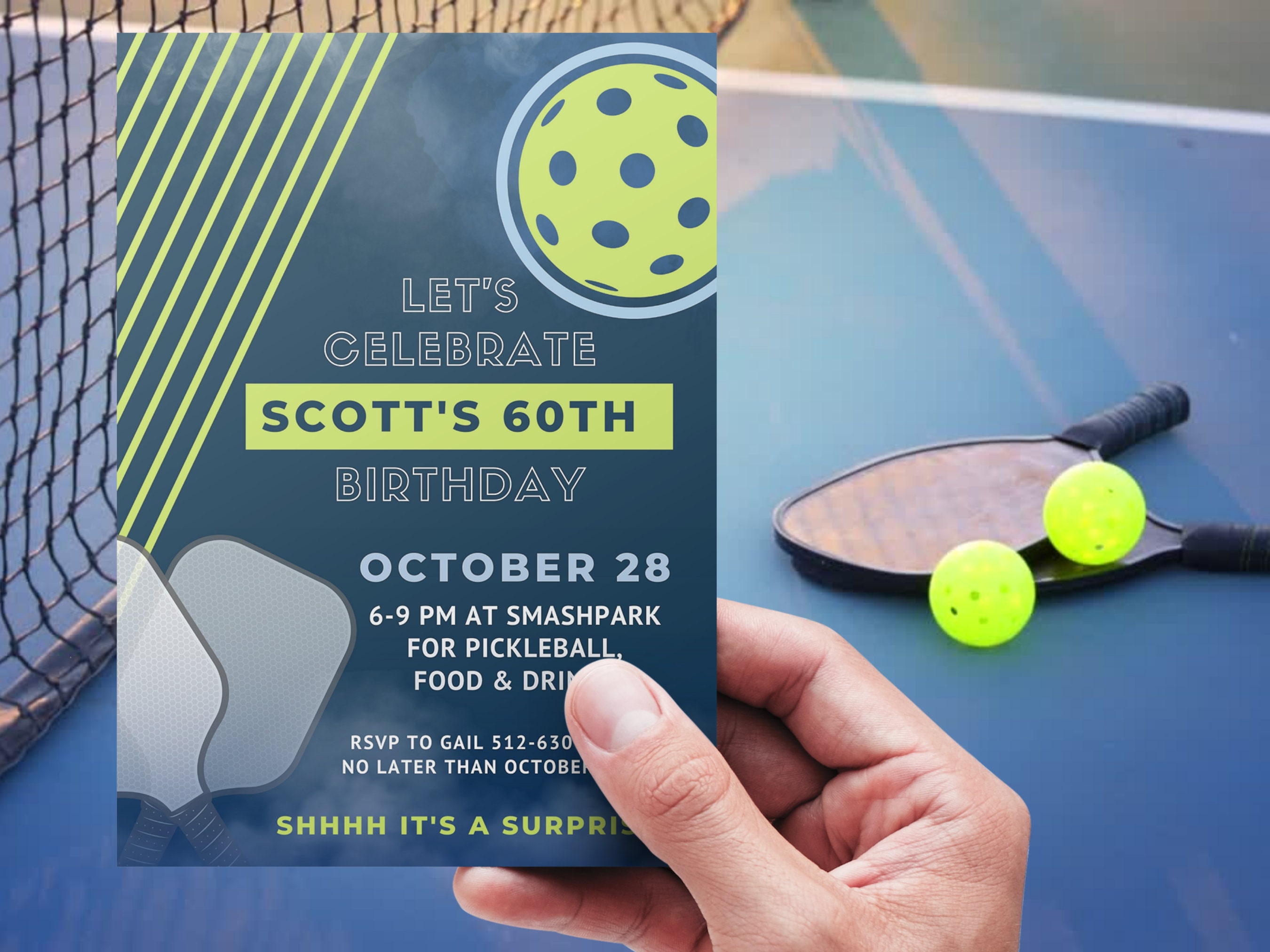 Pickleball Birthday Invitation - Etsy