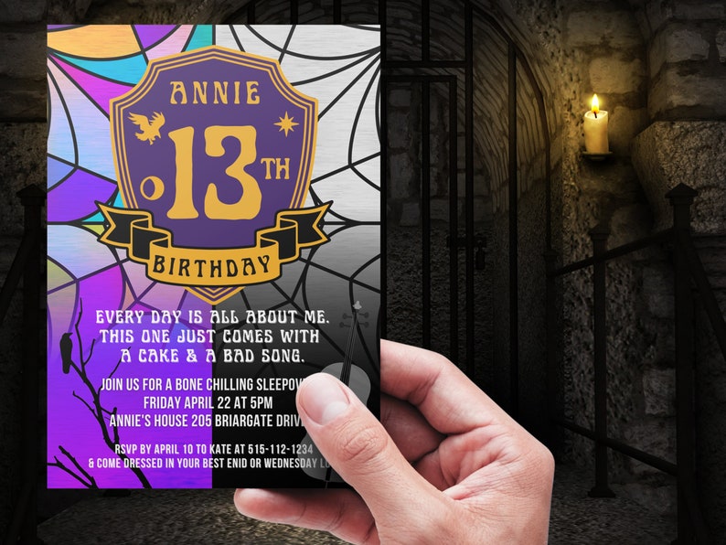 Wednesday Addams Birthday Invitation - Etsy