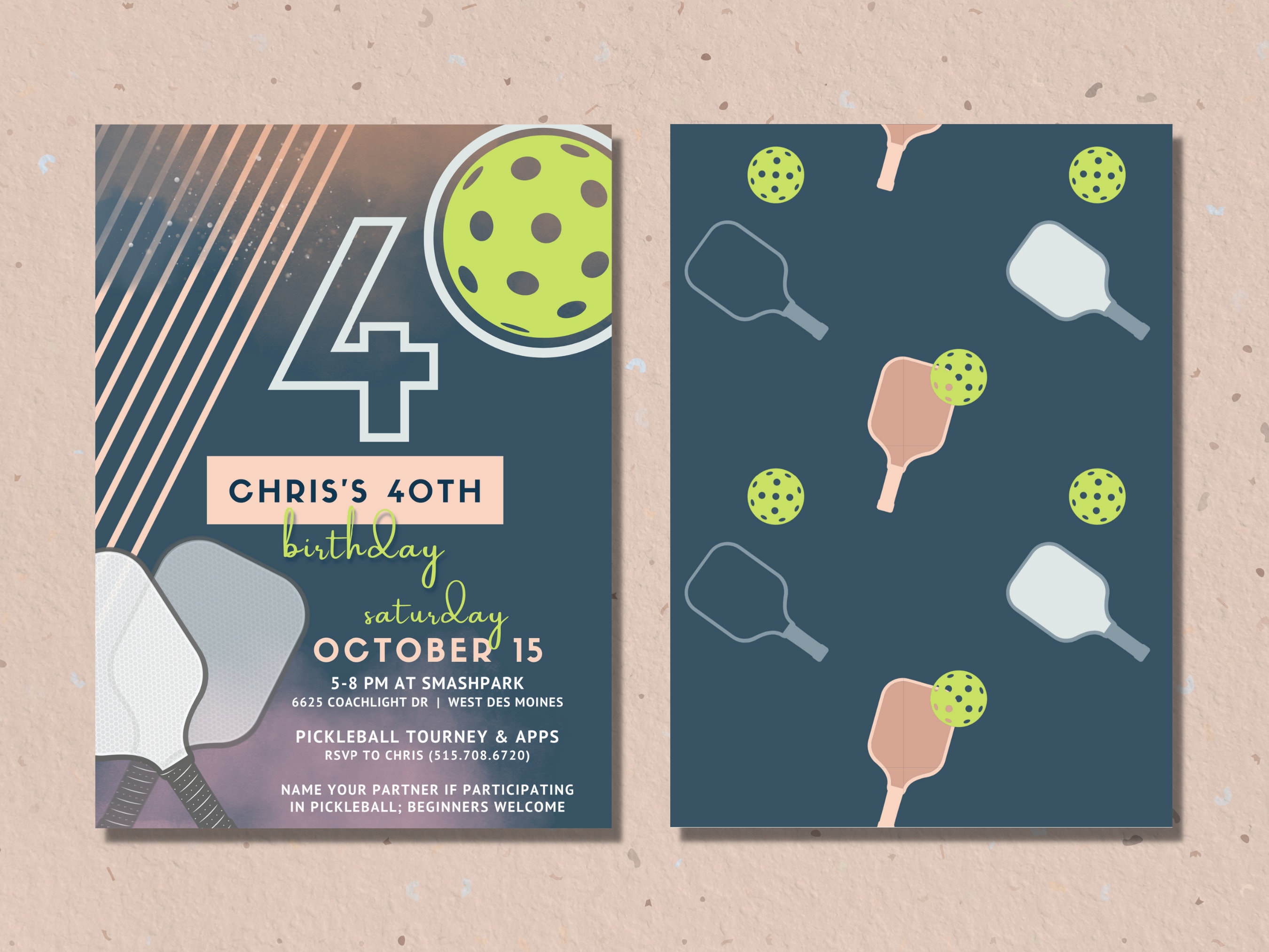 Pickleball Birthday Invitation - Etsy