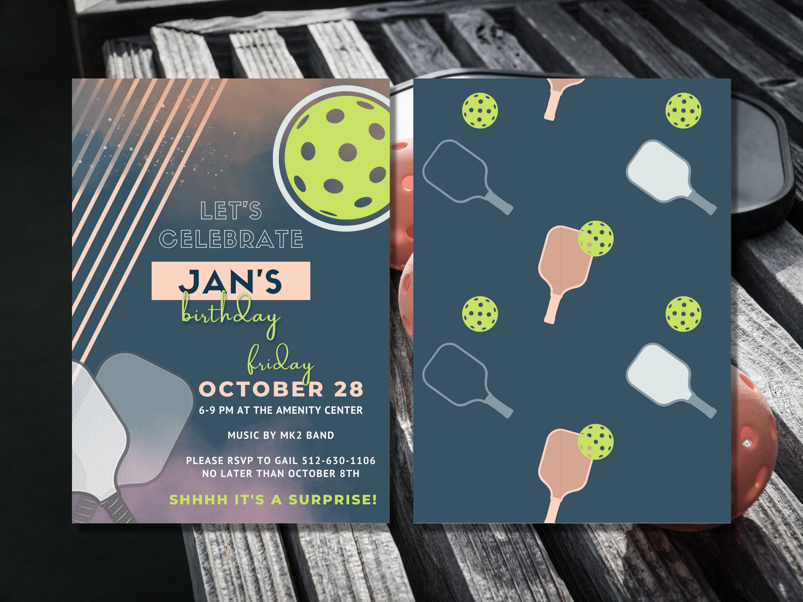 Pickleball Birthday Invitation - Etsy