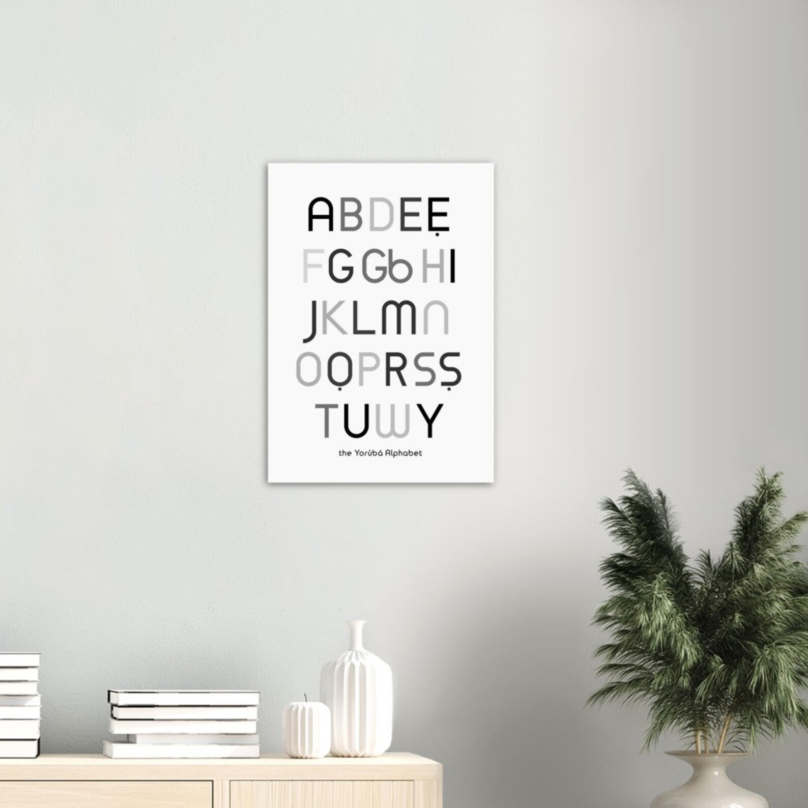 Yoruba Alphabets Poster Modern Wall Art Monochrome Wall Art | Etsy