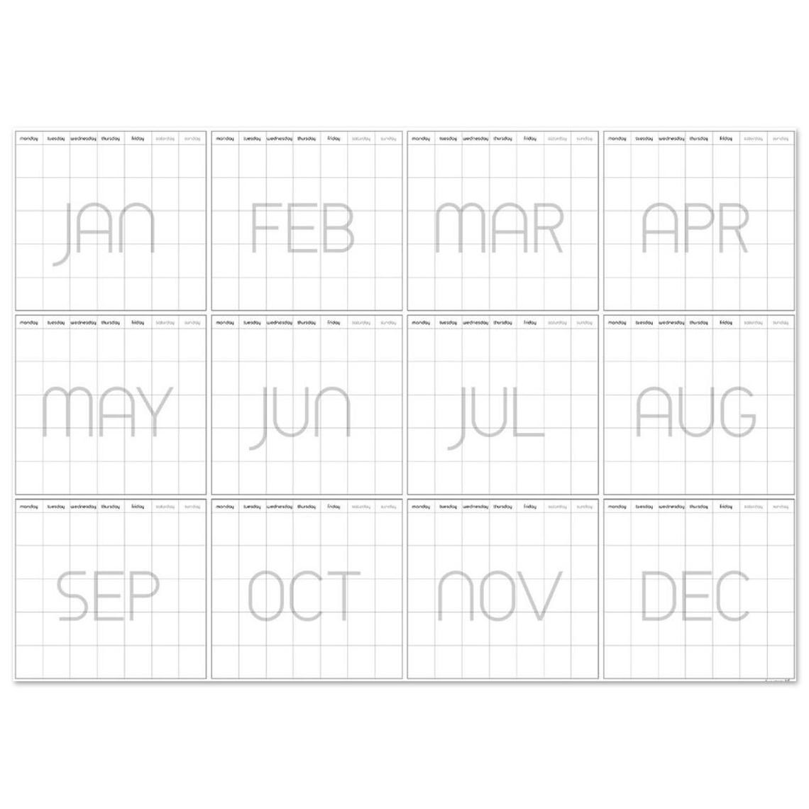 Giant One Page Calendar, A0 Paper Wall Planner, Annual Project Plan ...