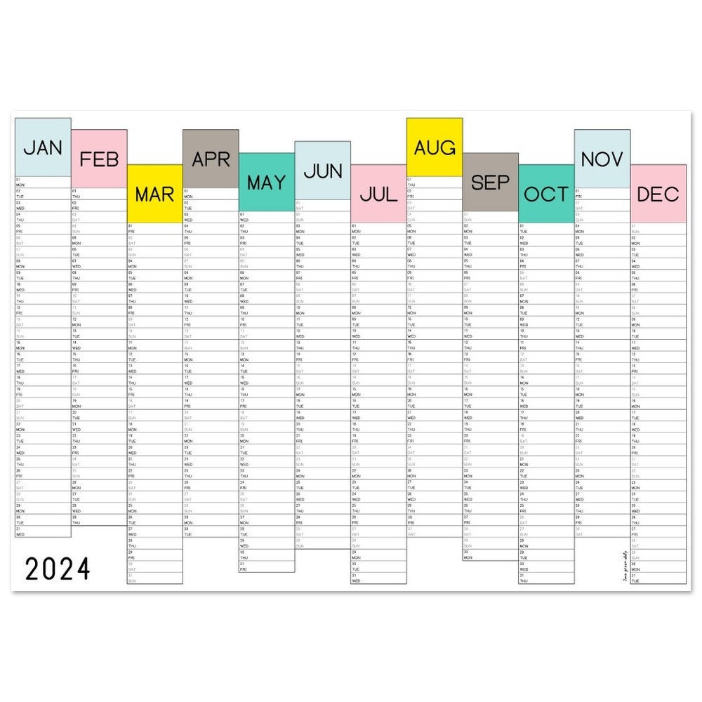 Extra Large 2024 Wall Planner A0 Year Calendar - Etsy