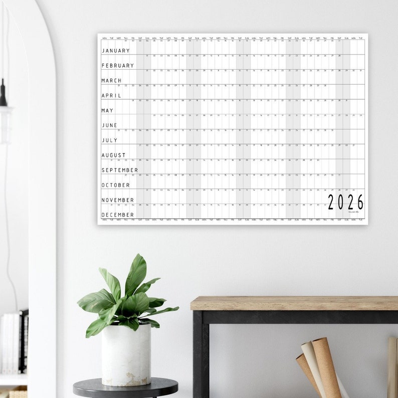 Giant Wall Planner 2026, Extra Large Wall Calendar, Minimalist Year ...