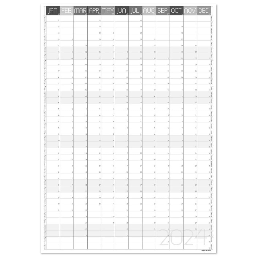 A0 Wall Planner, Giant 2024 Wall Calendar, Minimalist Wall Planner ...