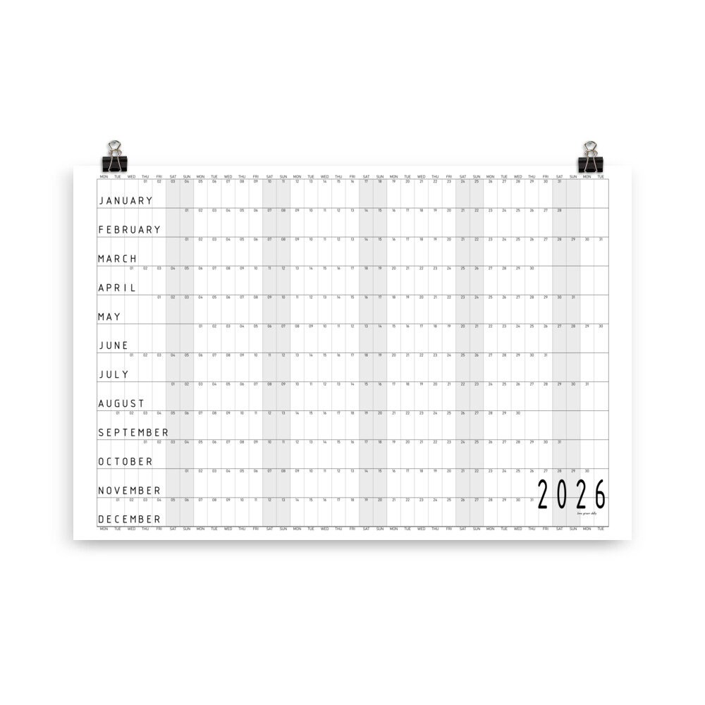Giant Wall Planner 2026, Extra Large Wall Calendar, Minimalist Year ...
