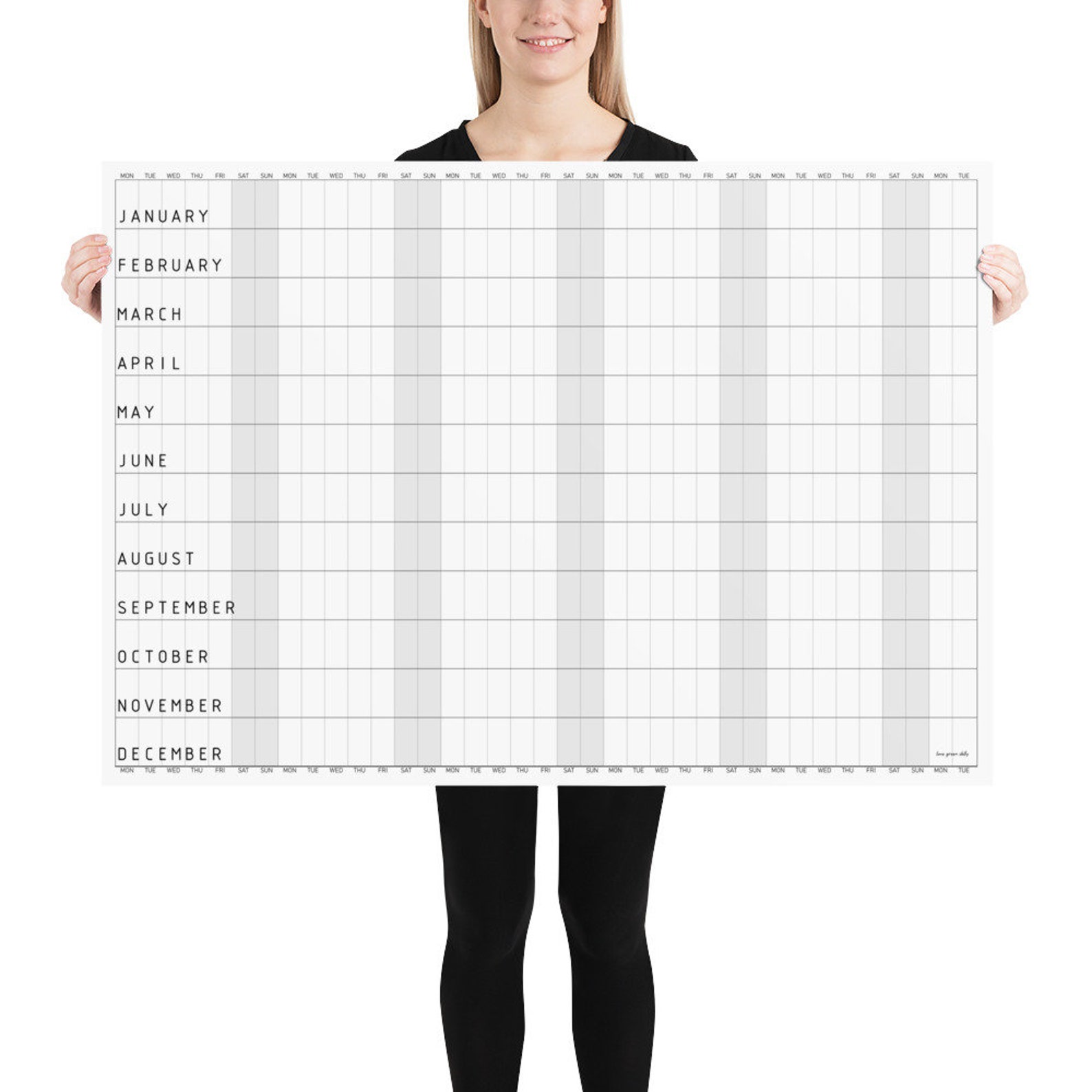 Giant Any Year Wall Planner, Blank A0/A1 Calendar, Extra Large ...