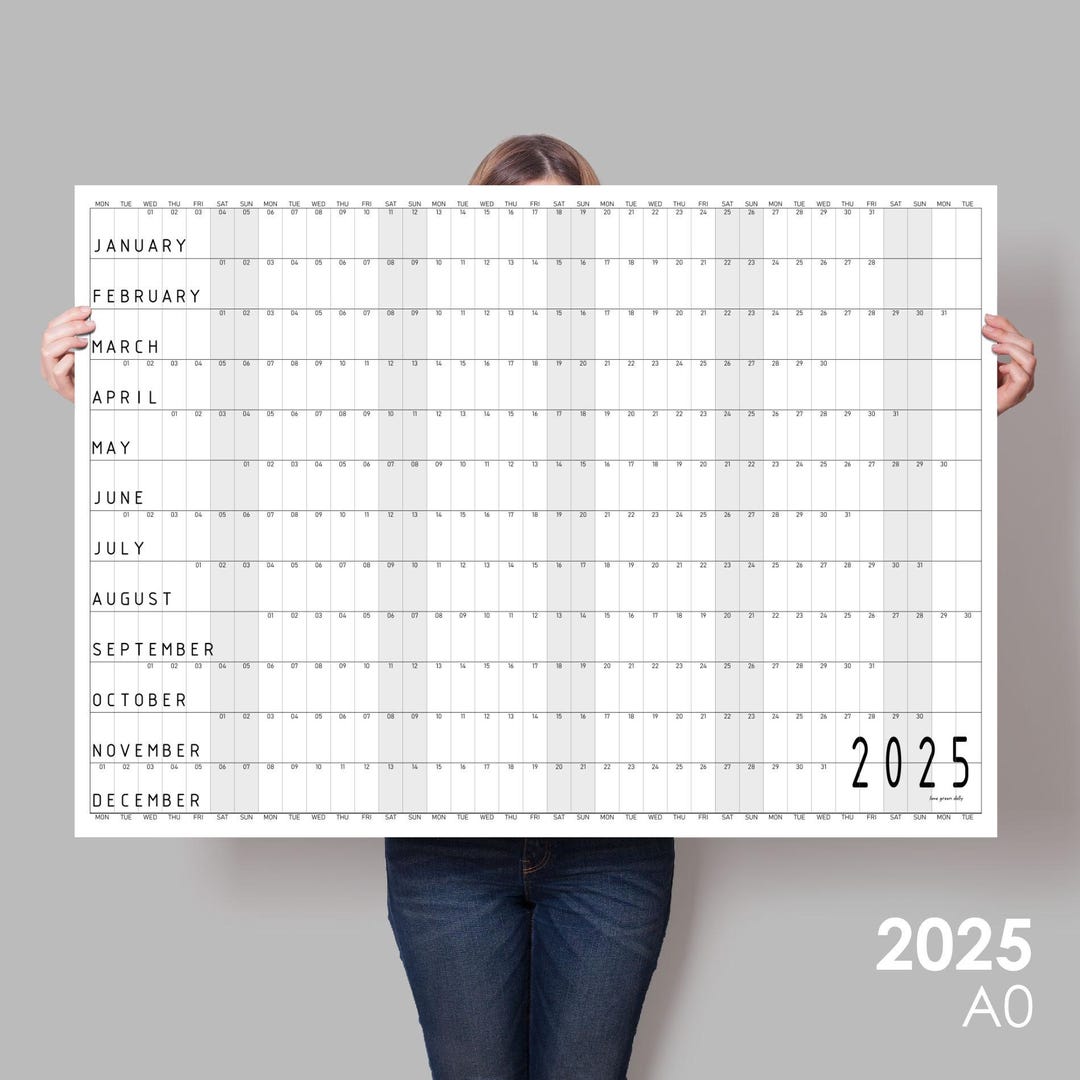 Year Wall Planner 2025, Extra Large Wall Calendar, Minimalist Year ...