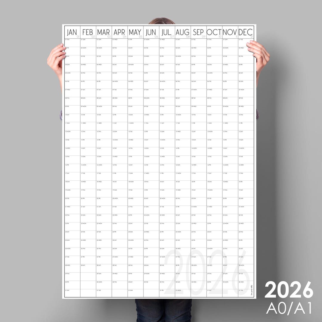 Giant Wall Planner 2026, Vertical Planner 2026, 2026 Year Planner, Wall ...