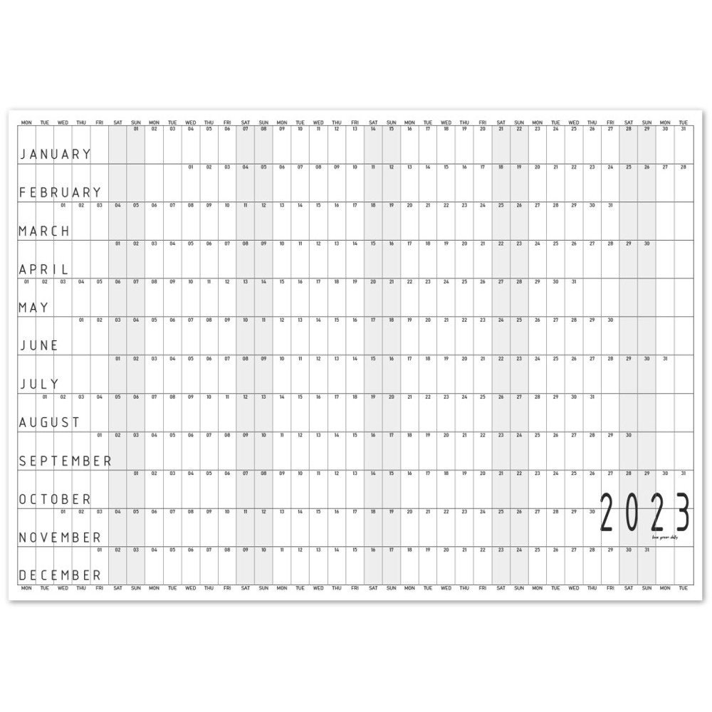 A0 Wall Planner Giant 2023 Wall Calendar Minimalist Wall - Etsy Australia
