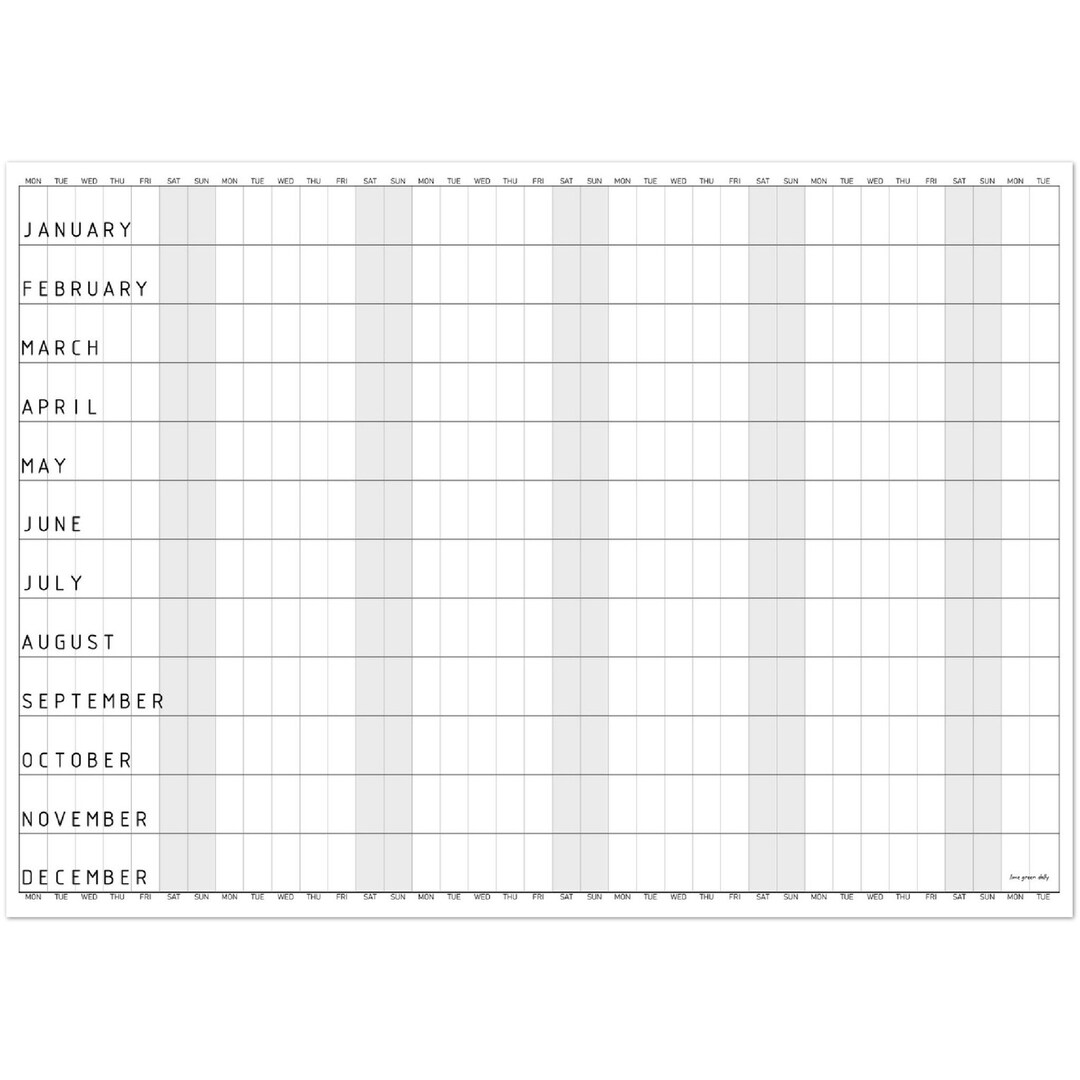 Giant Any Year Wall Planner Blank A0/A1 Calendar - Etsy