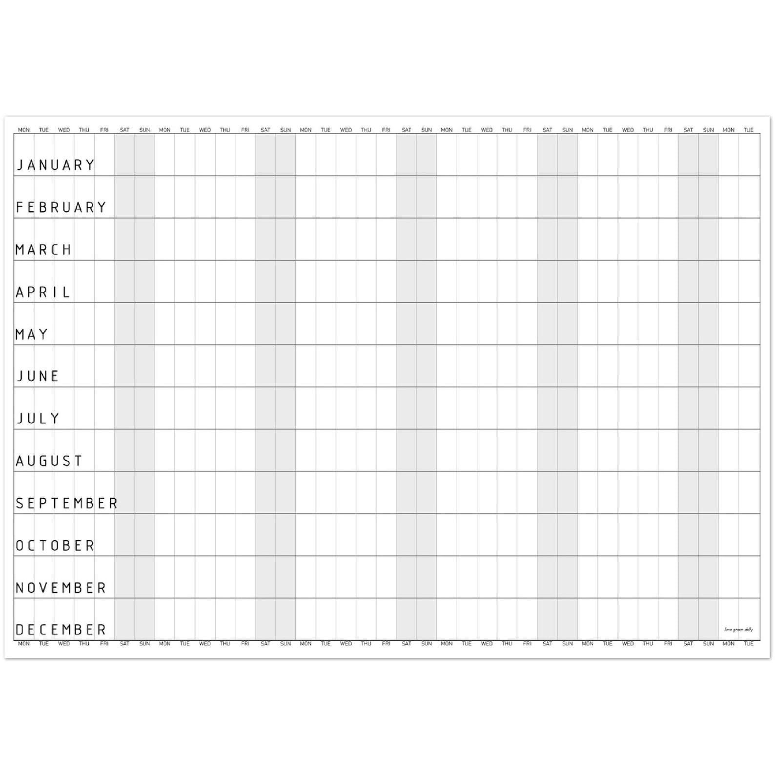Giant Any Year Wall Planner, Blank A0/A1 Calendar, Extra Large ...