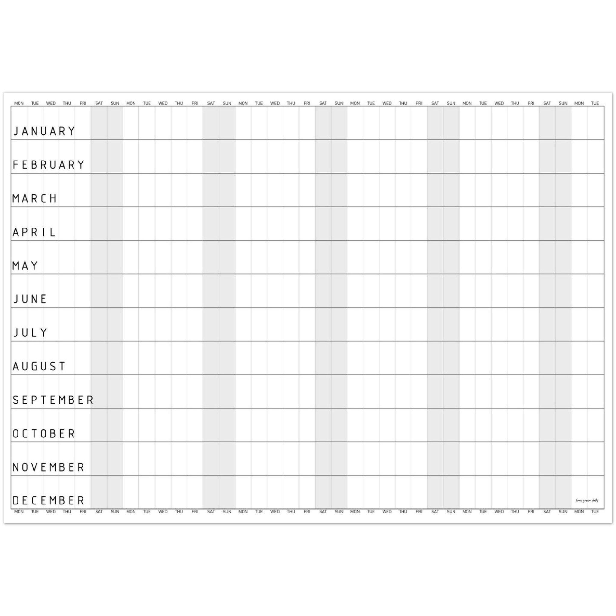 Giant Any Year Wall Planner, Blank A0/A1 Calendar, Extra Large ...