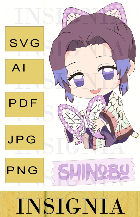 Anime Demon Slayer Vector Shinobu Incluye Archivos SVG / Ai / | Etsy