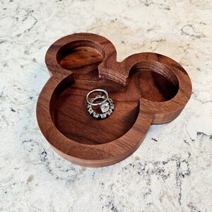 Mickey Ears Catch Tray, Walnut Wood Valet - Keys, Coins, Jewelry - Etsy