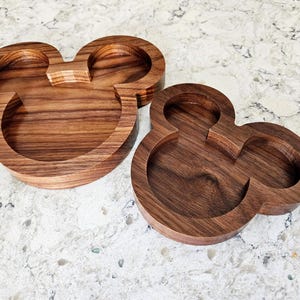 Mickey Ears Catch Tray, Walnut Wood Valet - Keys, Coins, Jewelry - Etsy