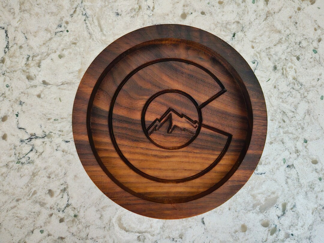 Colorado Engraved Walnut Wood Catch Tray, Valet - Keys, Coins, Jewelry ...