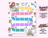 Printable Mermaid Reward Chart Mermaid Behavior Chart Daily - Etsy