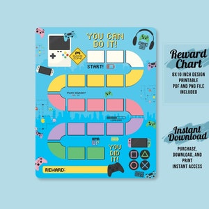 Printable Video Game Reward Chart | Gamer Behavior Chart | Kids Daily ...