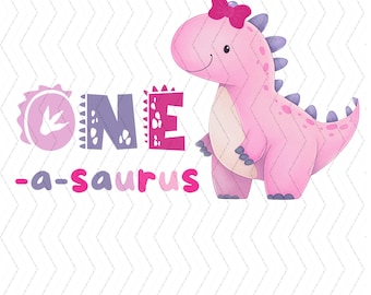 One Asaurus Birthday PNG File - Etsy