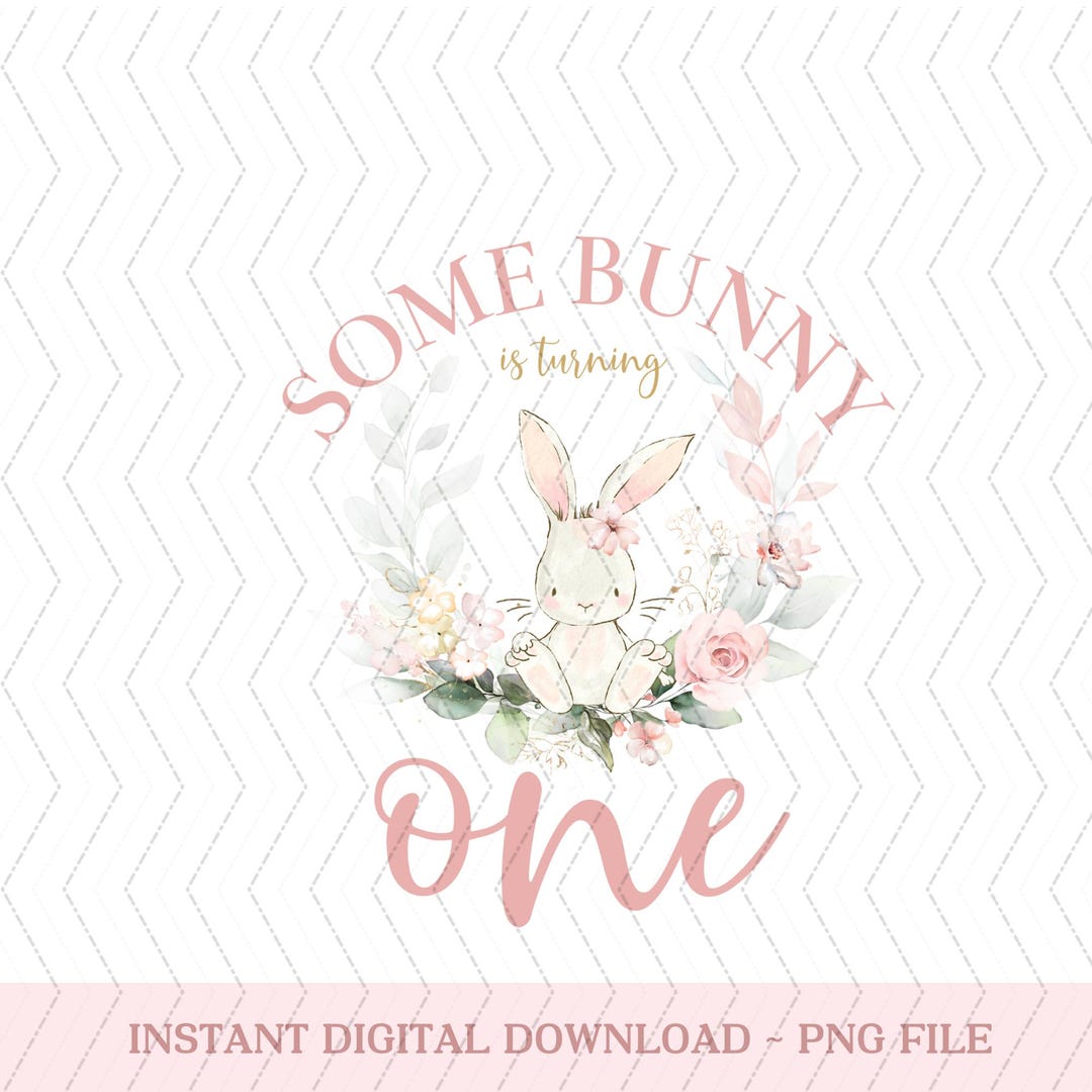 Bunny 1st Birthday Matching Family Png, Some Bunny is One Birthday Png ...