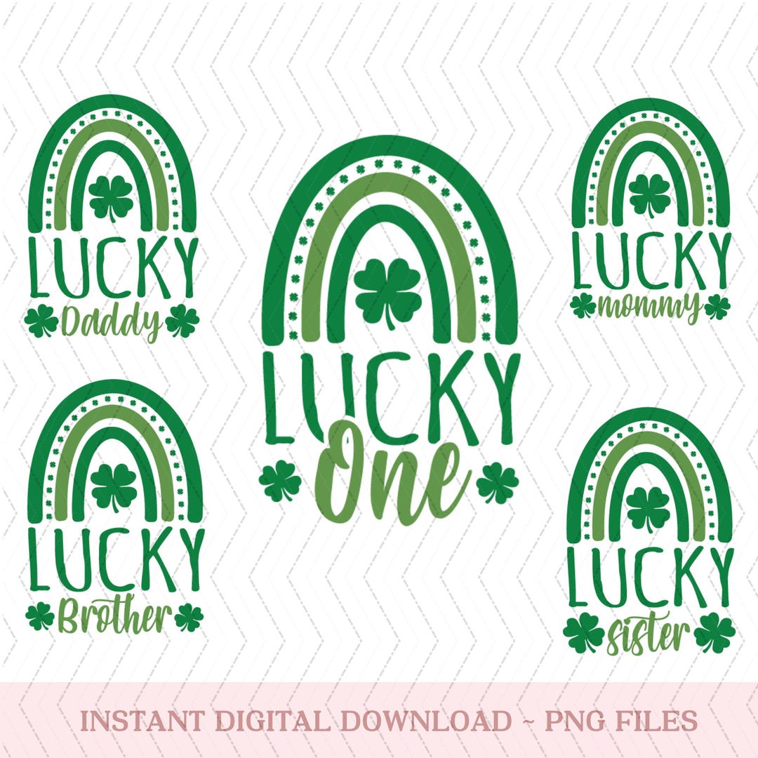 Lucky One 1st Birthday Party PNG, Lucky One Family Matching First ...