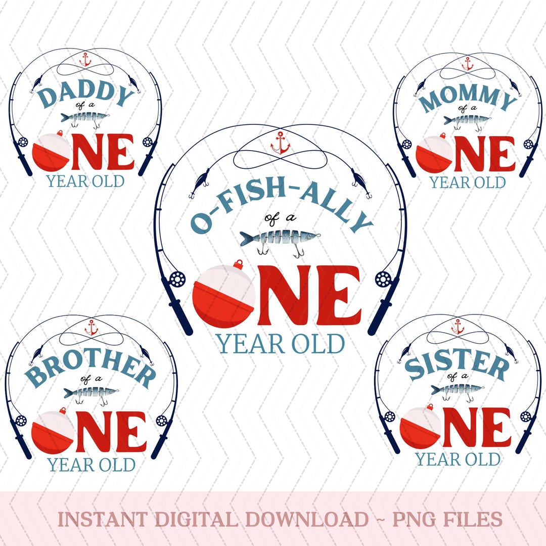 O-fish-ally One Birthday Png, Ofishally One 1st Birthday Png, Fishing ...