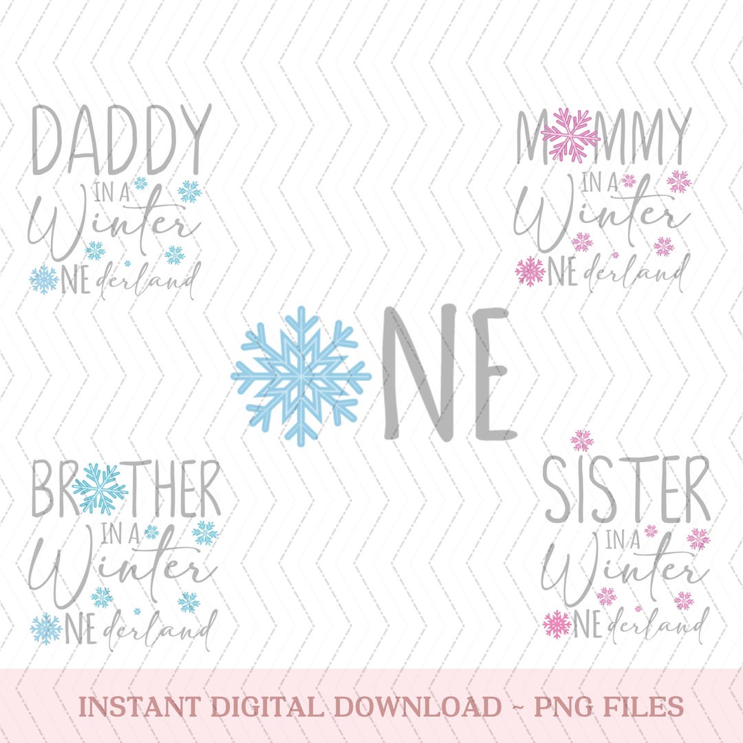 Winter Onederland Birthday Png, Winter Onederland Matching Family Png ...
