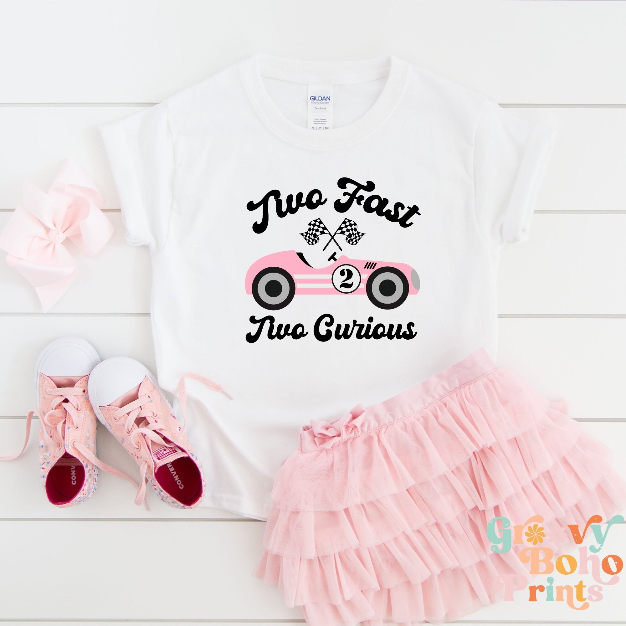 Pink Car Two Fast Curious PNG, Pink Race Car Birthday Png, 2nd Birthday ...