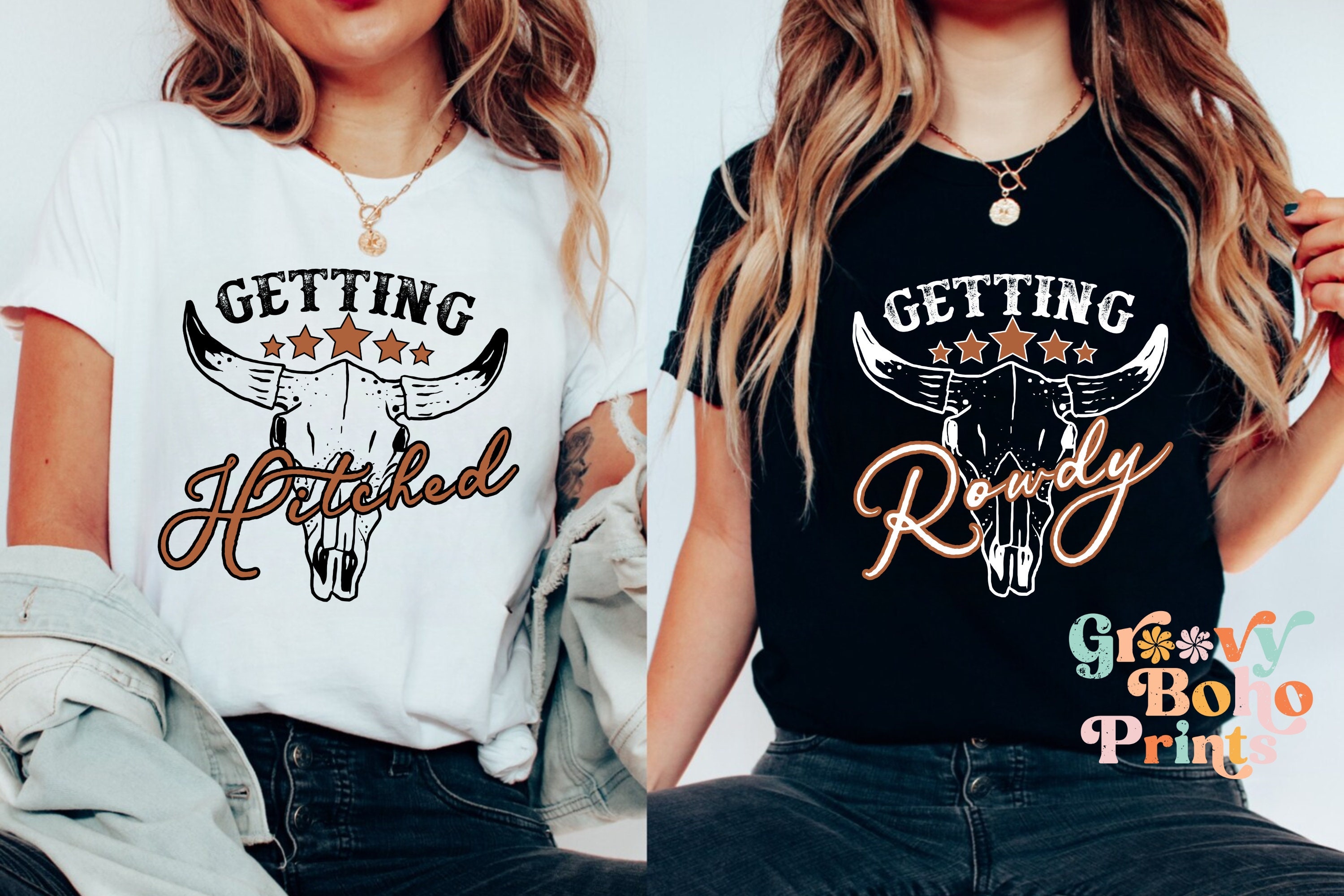 Getting Hitched Getting Rowdy PNG Bachelorette Party Png - Etsy