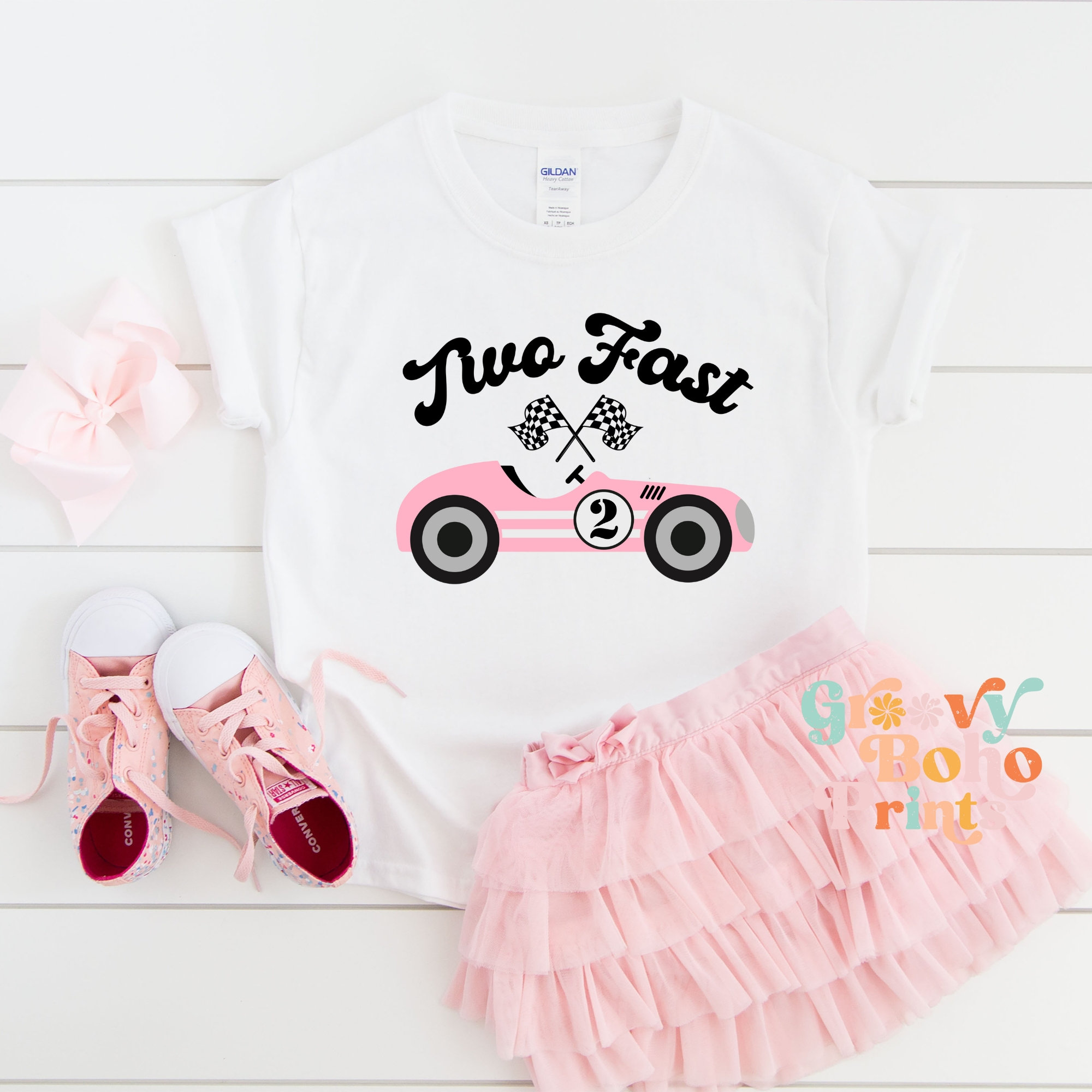 Pink Car Two Fast Birthday PNG, Pink Race Car Birthday Png, 2nd ...