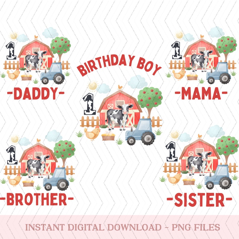 Farm One Birthday Png, Barnyard Farm First Birthday Png, Farm Png With ...