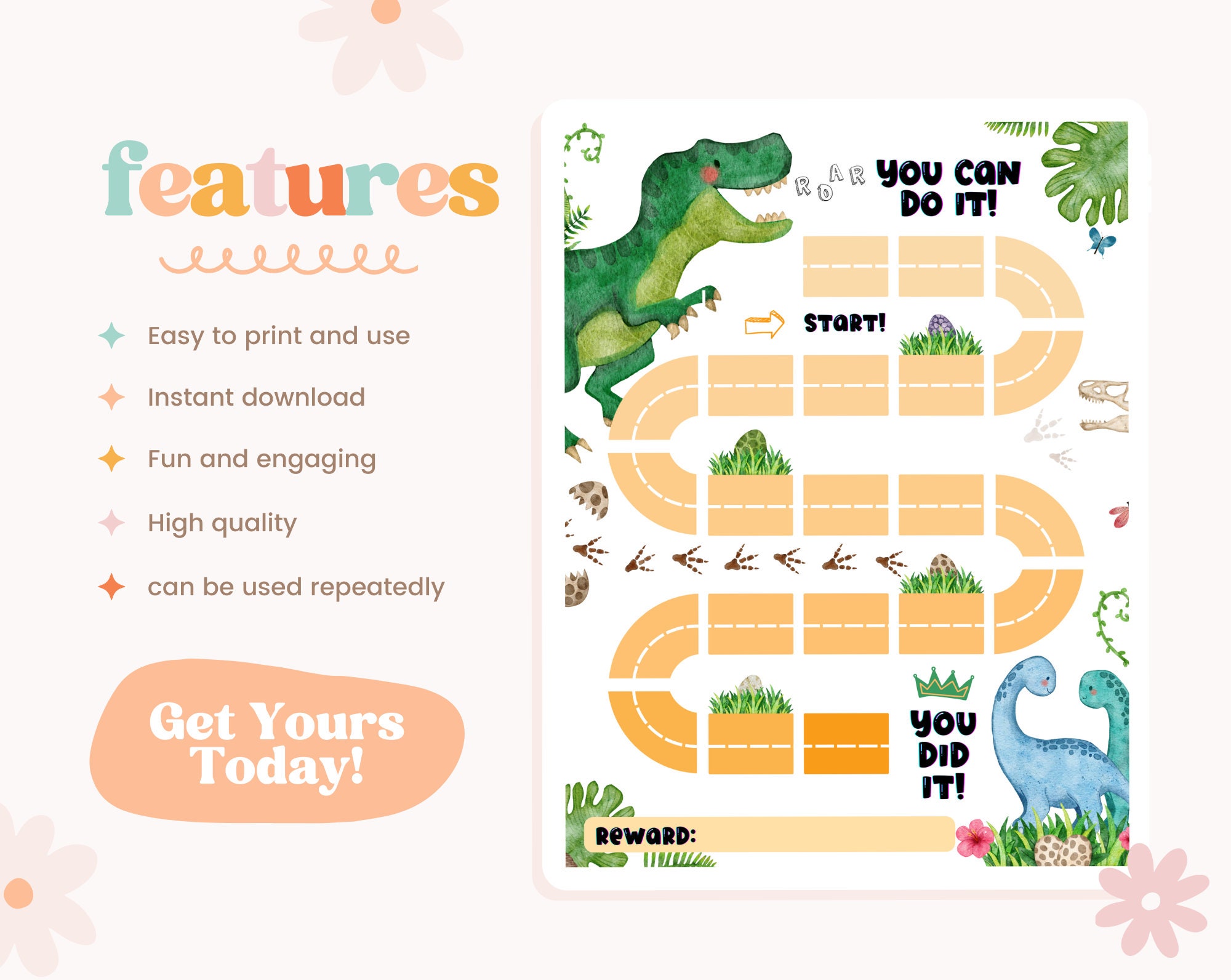 Printable Dinosaur Reward Chart Dinosaur Kids Behavior Chart - Etsy Canada