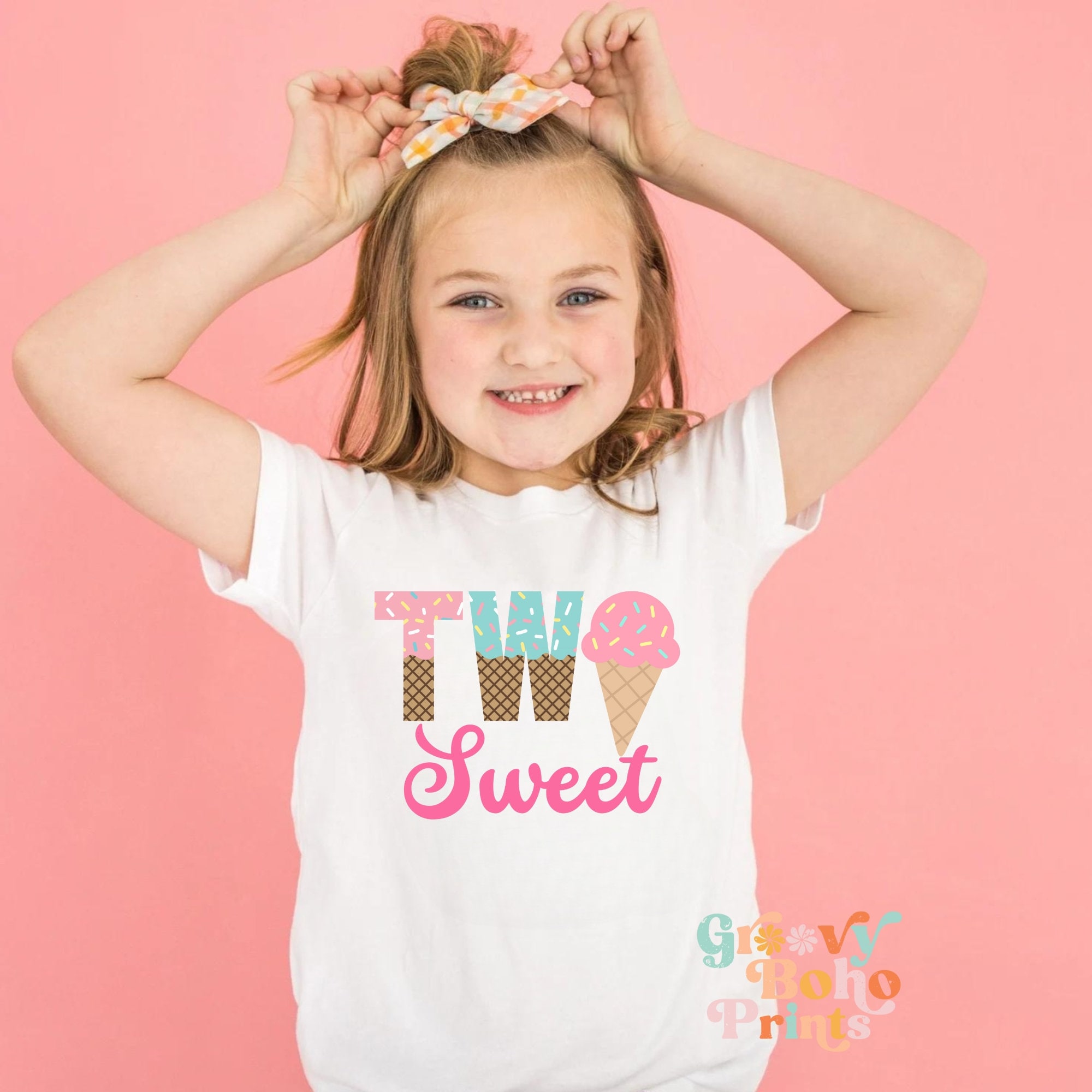 Pastel Two Sweet Png, 2nd Birthday Png, Birthday Girl Png, Ice Cream ...