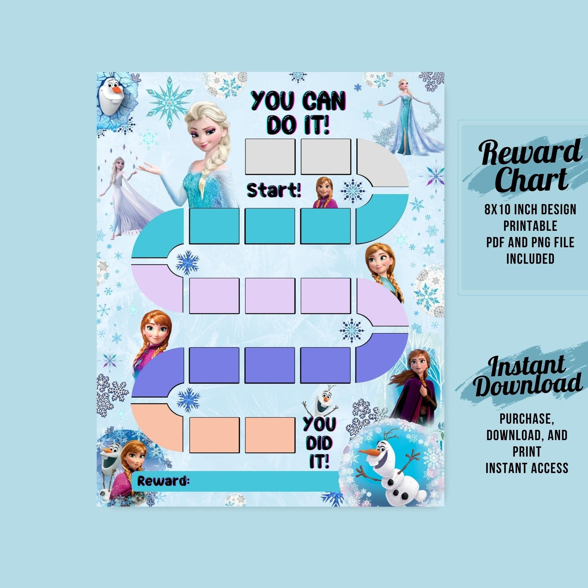 Printable Frozen Reward Chart Frozen Kids Behavior Chart - Etsy Denmark