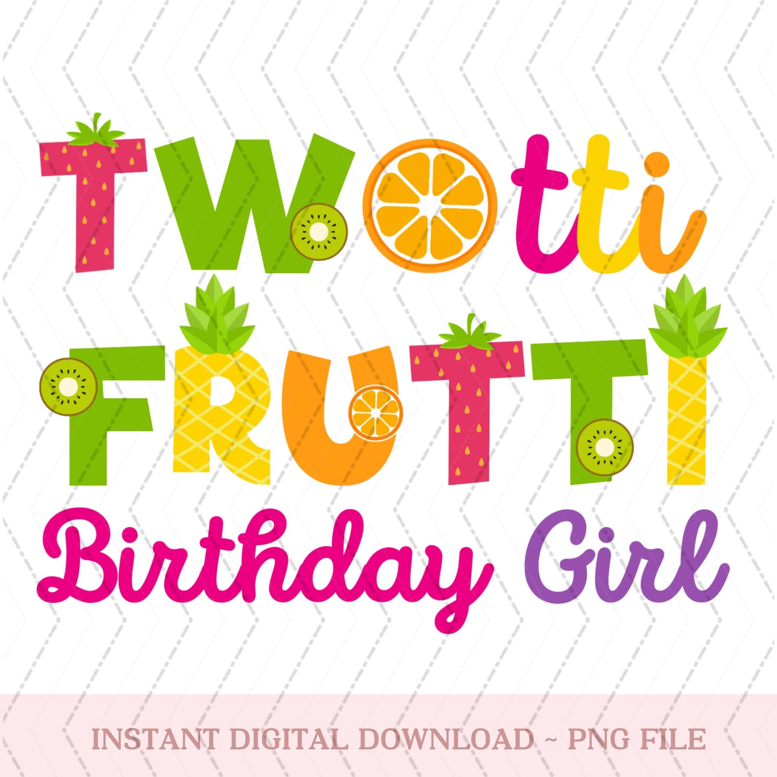 Twotti Frutti Birthday Png, Fruit Birthday, Girl 2nd Birthday, Second ...