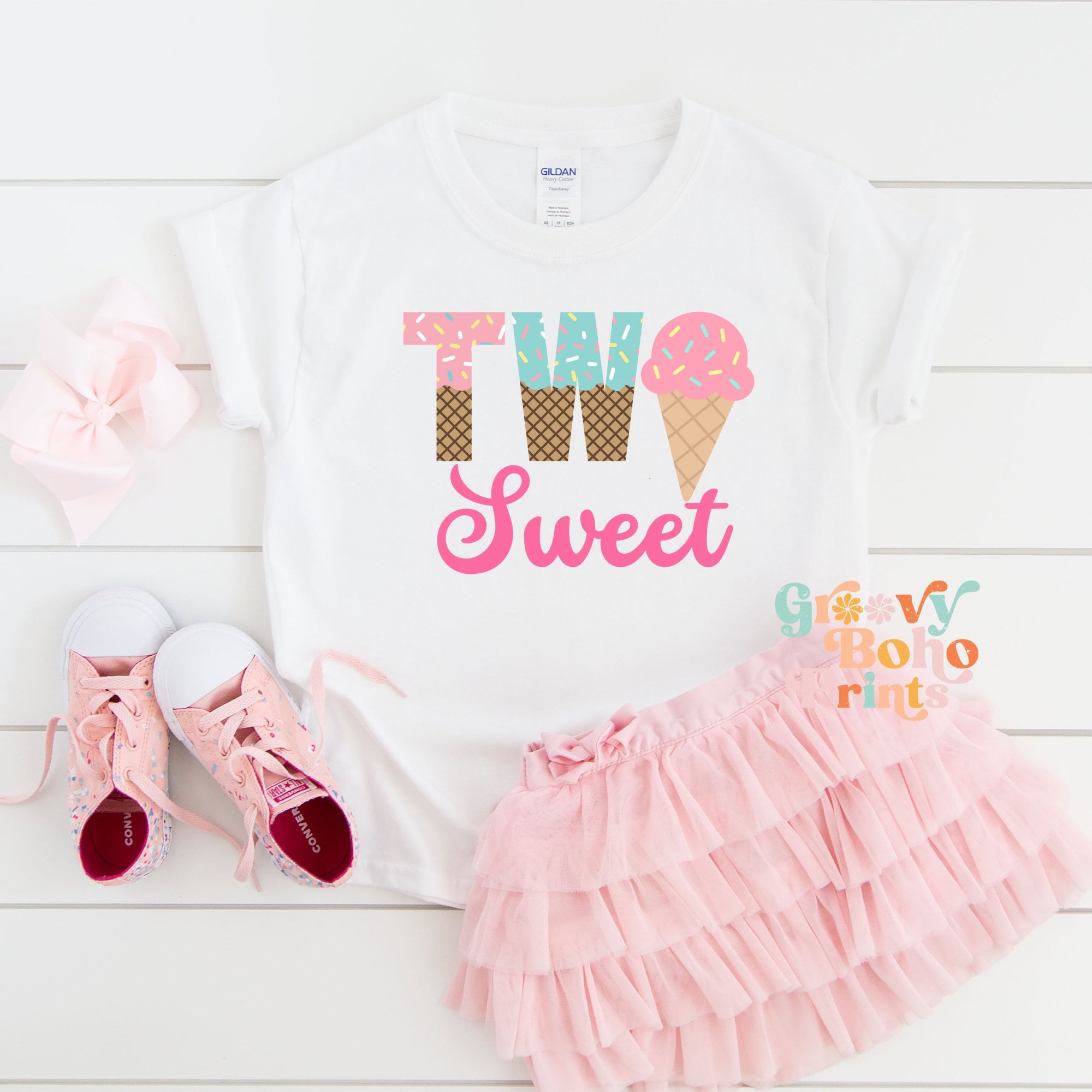 Pastel Two Sweet Png, 2nd Birthday Png, Birthday Girl Png, Ice Cream ...