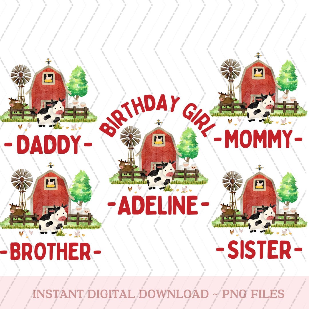 Barnyard Birthday PNG, Farm Theme Birthday Png, Farm Birthday Png ...